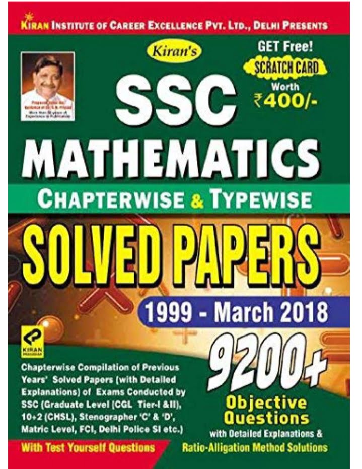 Kiran s SSC Mathematics Solved Papers Chapterwise Topicwise 9200 Kiran s SSC Mathematics Solved Papers Chapterwise Topicwise 9200